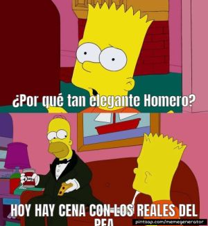 Hacer Meme de ¿Por qué tan elegante Homero? - Pintzap